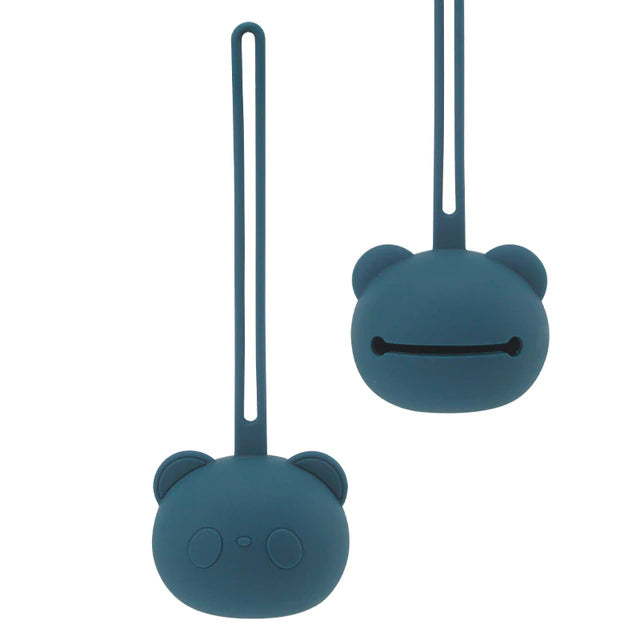 DARK BLUE PANDA FACE SILICONE DUMMY HOLDER - DUMMY HOLDERS ...