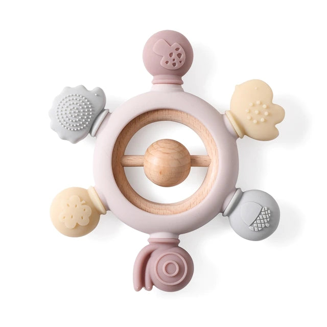 MUSK MULTI-SURFACE TEETHER/RATTLE WHEEL – Snugglebubs Online